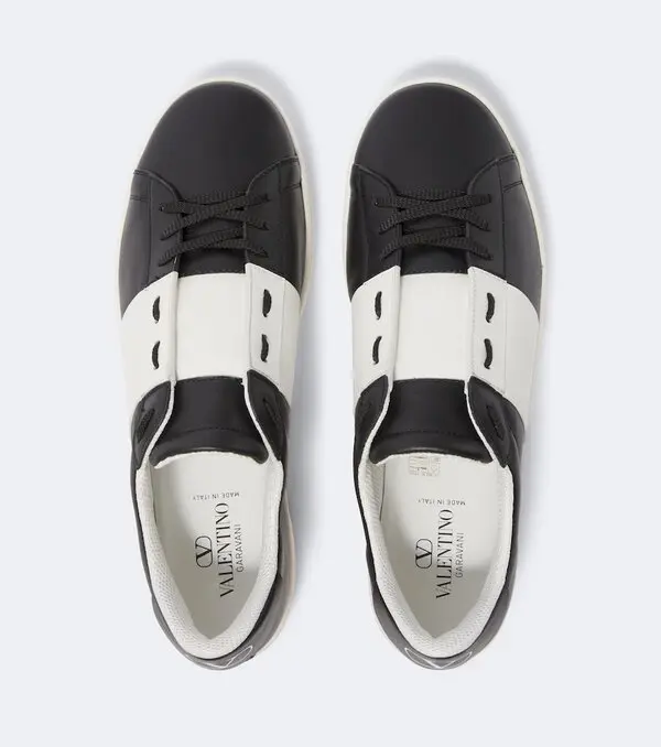Valentino Garavani Open Royco Leather Sneakers - Black