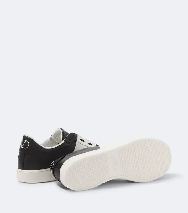 Valentino Garavani Open Royco Leather Sneakers - Black