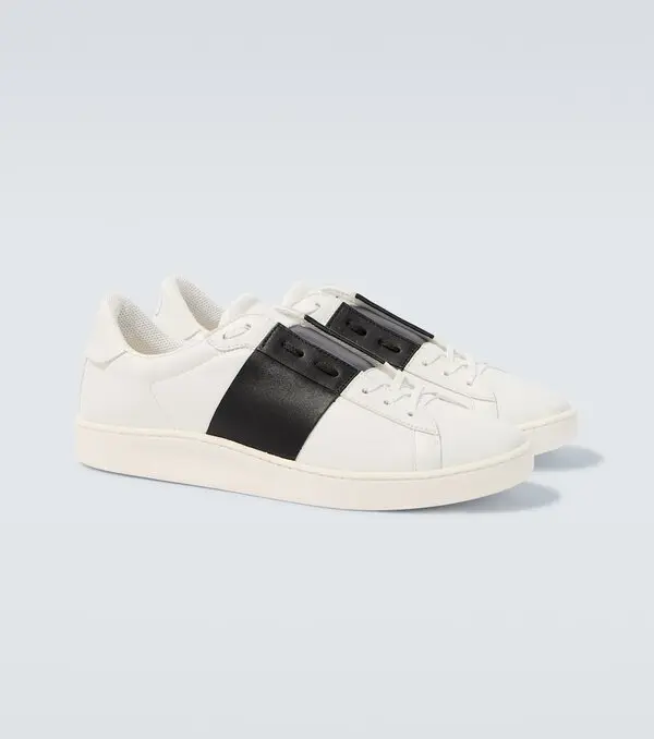 Valentino Garavani Open Royco Leather Sneakers - White