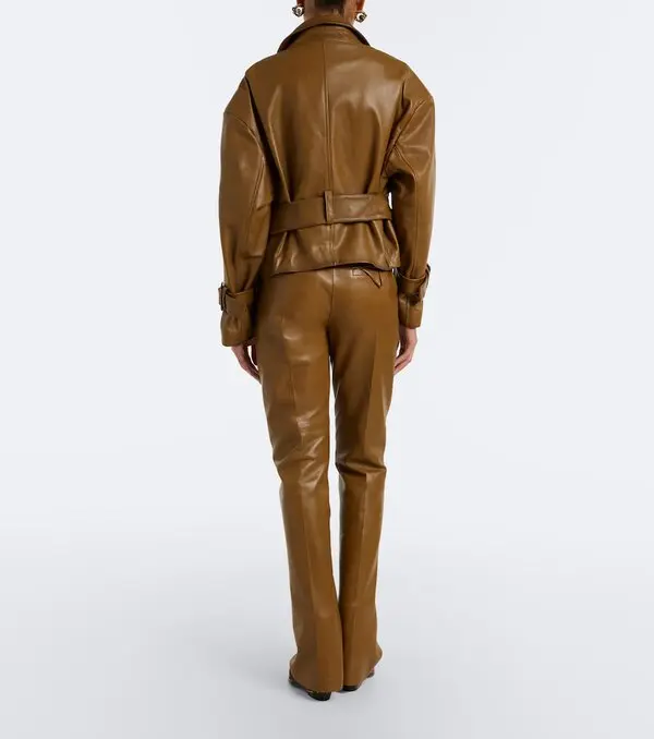Dorothee Schumacher Leather Flared Trousers