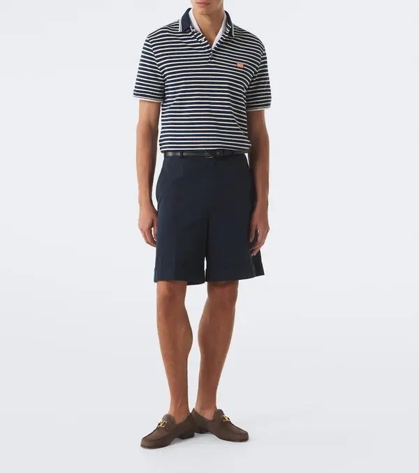 Valentino Garavani Cotton Bermuda Shorts - Blue