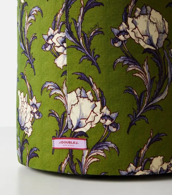 La DoubleJ Baba' Floral Canvas Pouf