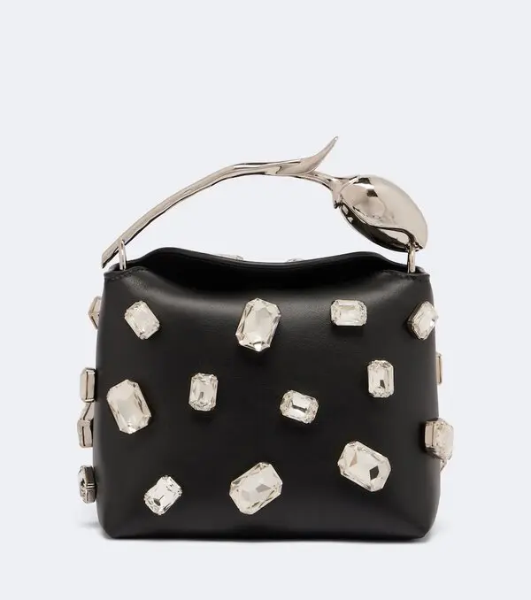 Erdem Leather Embellished Mini Bag