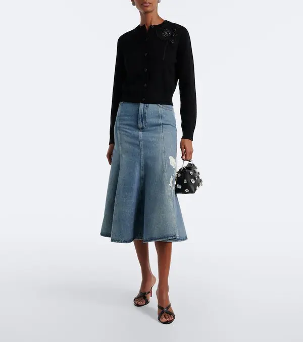 Erdem Leather Embellished Mini Bag