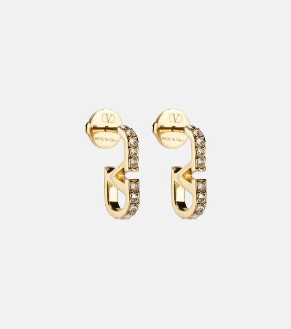 Valentino Garavani Vlogo Swarovski® Crystal Drop Earrings - Gold