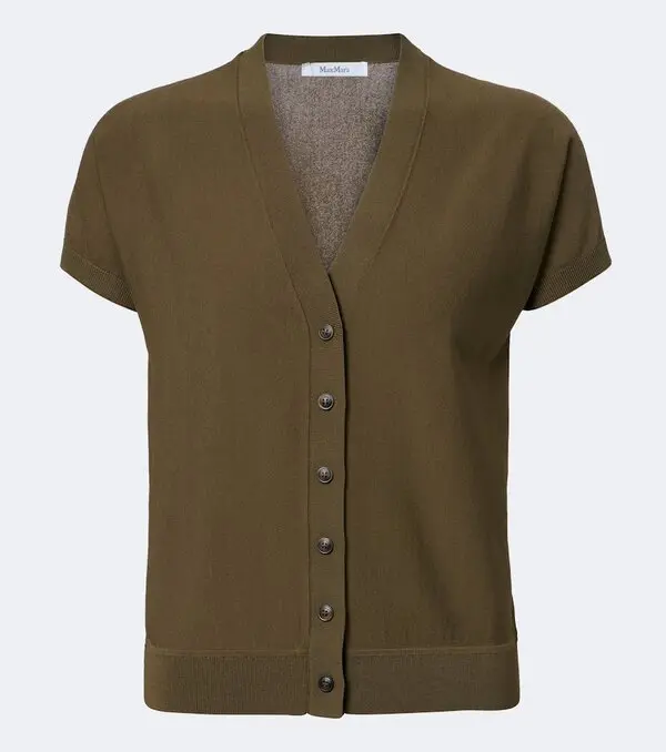 Max Mara Short Sleeve Knitted Top - Green