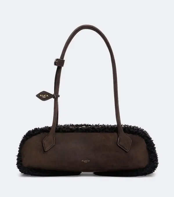 Alaïa Le Teckel Medium Suede Shoulder Bag - Brown