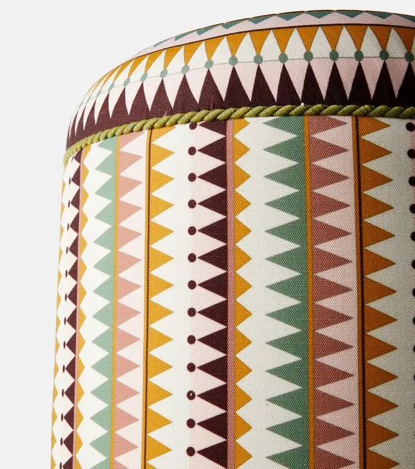 La DoubleJ Baba' Printed Canvas Pouf