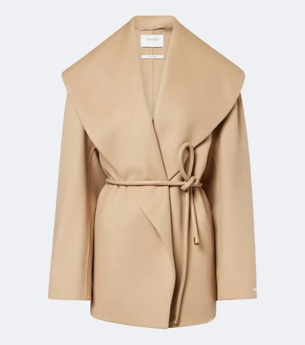 Sportmax Virgin Wool Coat - Beige