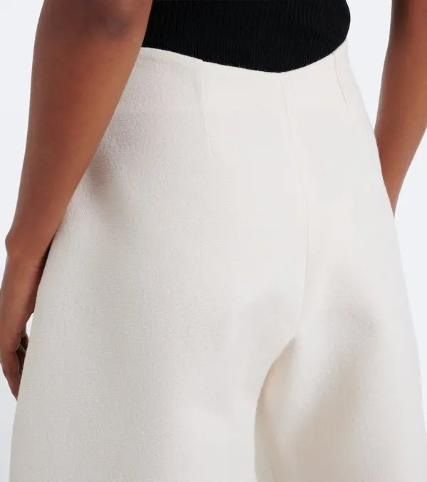 Alaïa Wool Crêpe Barrel-leg Pants