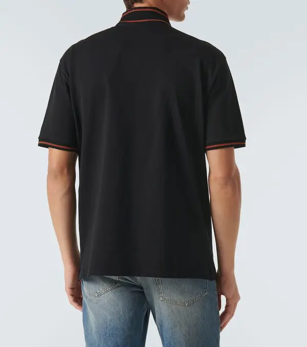 Gucci Cotton-blend Piqué Polo Shirt - Black