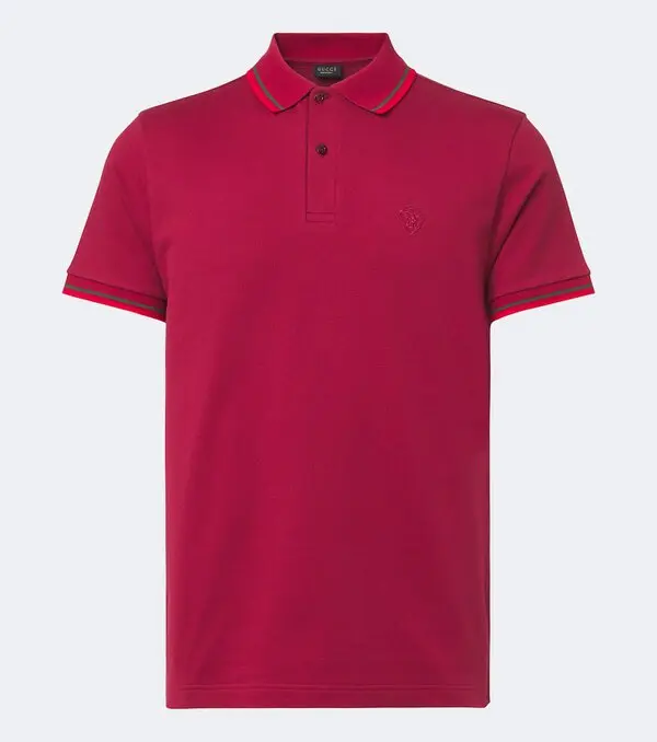 Gucci Cotton-blend Piqué Polo Shirt - Red