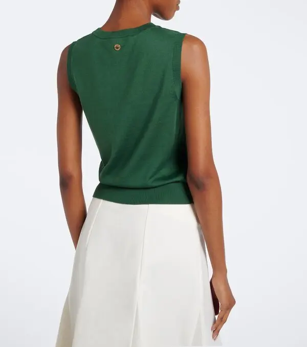 Carolina Herrera Silk And Cotton Tank Top
