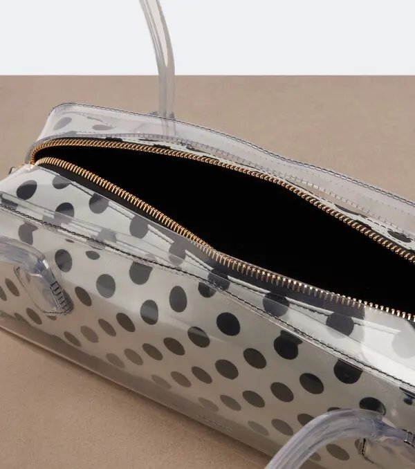 Alaïa Le Teckel Medium Polka-dot Shoulder Bag - White