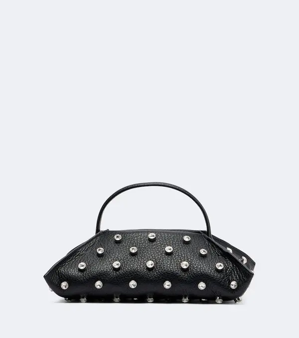 Altuzarra Origami Mini Embellished Leather Top-handle Bag - Black