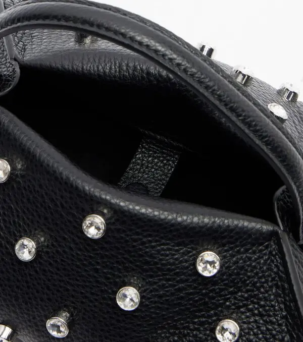 Altuzarra Origami Mini Embellished Leather Top-handle Bag - Black