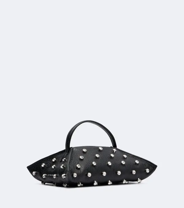 Altuzarra Origami Mini Embellished Leather Top-handle Bag - Black