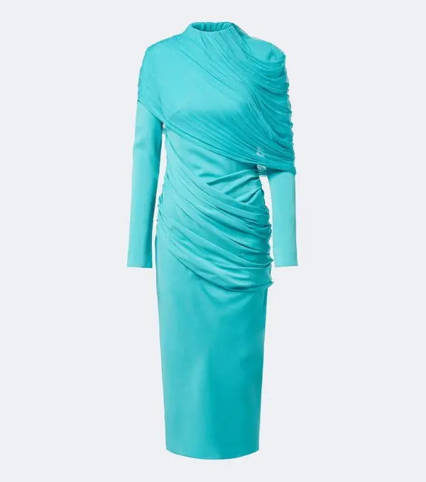 Christopher Esber Draped Midi Dress - Turquoise