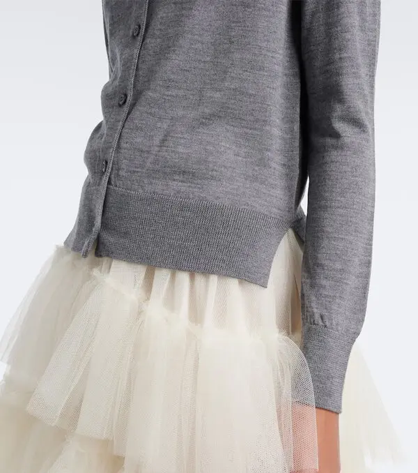 Simone Rocha Embellished Wool And Silk Cardigan