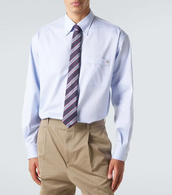Valentino Garavani Vgold Cotton Oxford Shirt - Blue