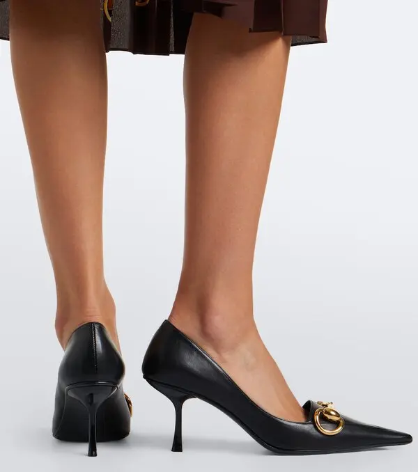 Gucci Boulevard Horsebit Leather Pumps