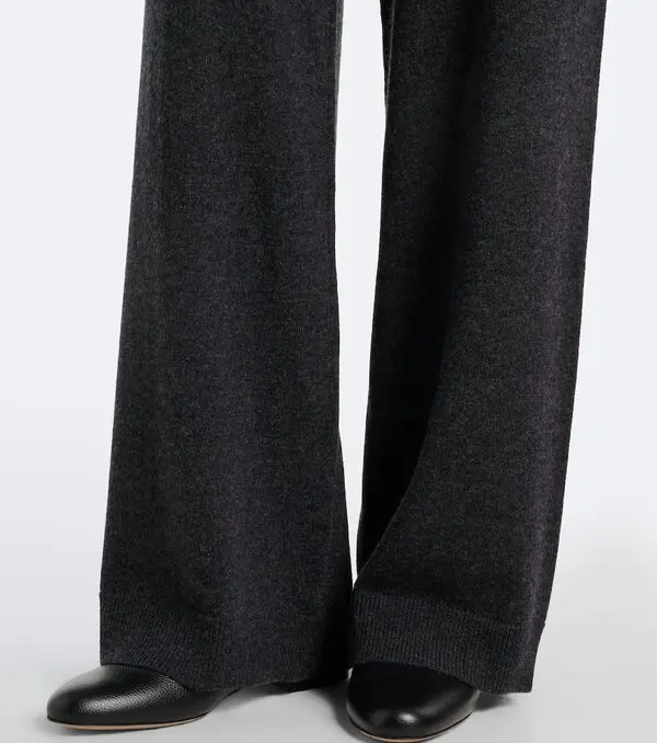 Jardin Des Orangers Virgin Wool And Cashmere Wide-leg Pants - Grey