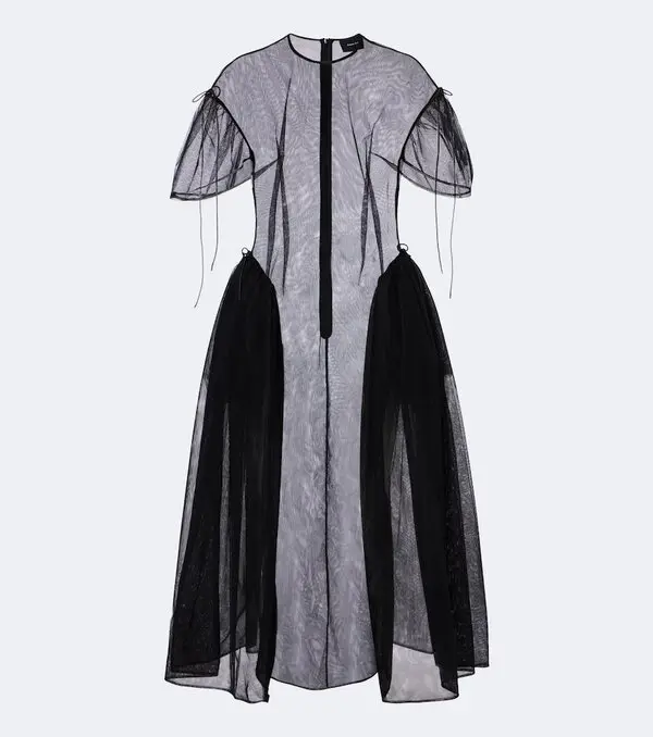 Simone Rocha Tulle Midi Dress - Black