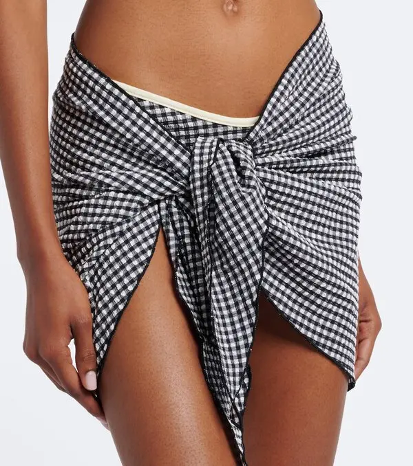 MONTCE Gingham Beach Cover-up - Black