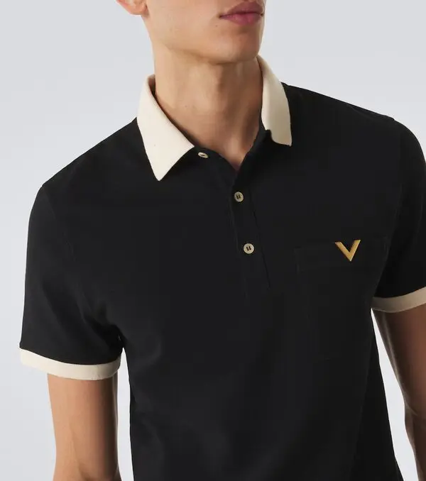 Valentino Garavani Vlogo Cotton Piqué Polo Shirt