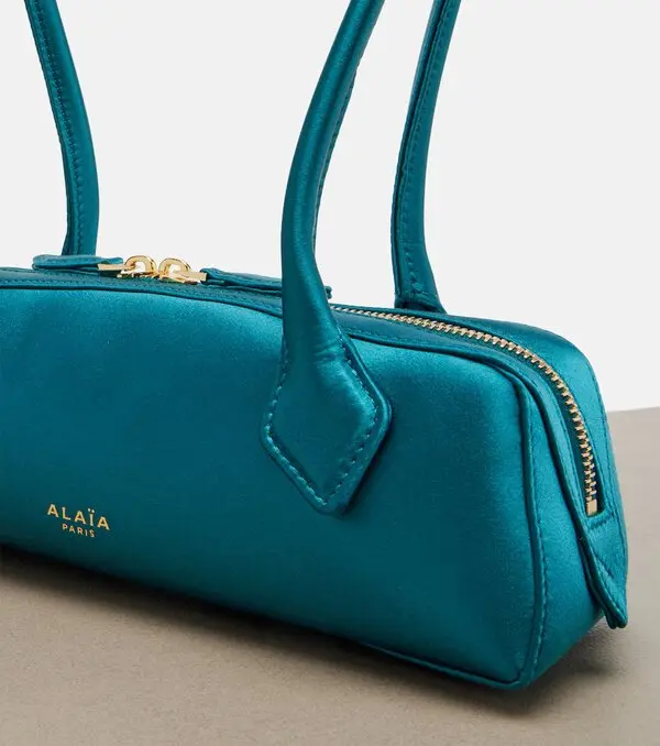 Alaïa Le Teckel Small Satin Shoulder Bag - Blue