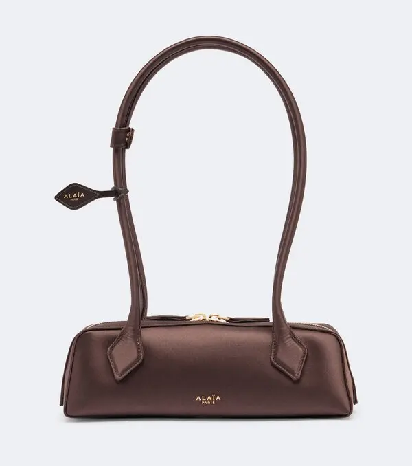 Alaïa Le Teckel Small Satin Shoulder Bag - Brown