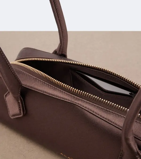 Alaïa Le Teckel Small Satin Shoulder Bag - Brown