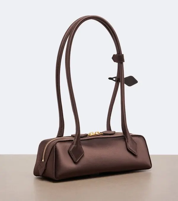 Alaïa Le Teckel Small Satin Shoulder Bag - Brown