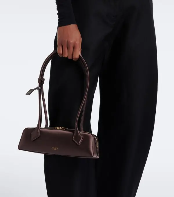 Alaïa Le Teckel Small Satin Shoulder Bag - Brown