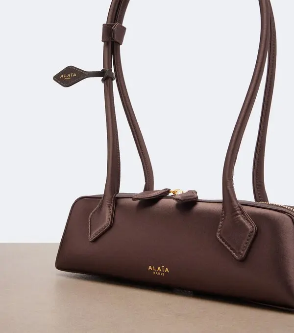 Alaïa Le Teckel Small Satin Shoulder Bag - Brown