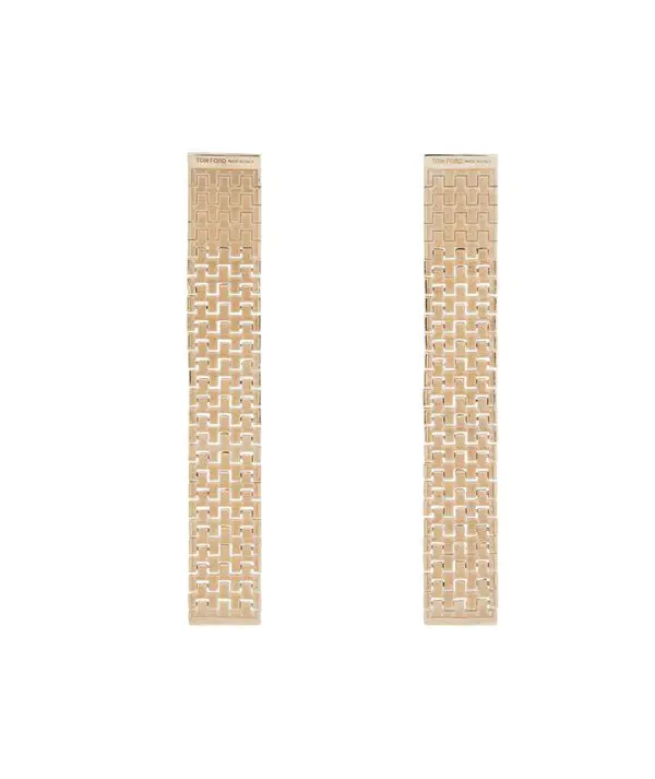 TOM FORD Plated Brass Drop Earrings - Gold