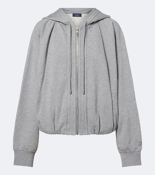 Sportmax Cotton-blend Jersey Hoodie - Grey