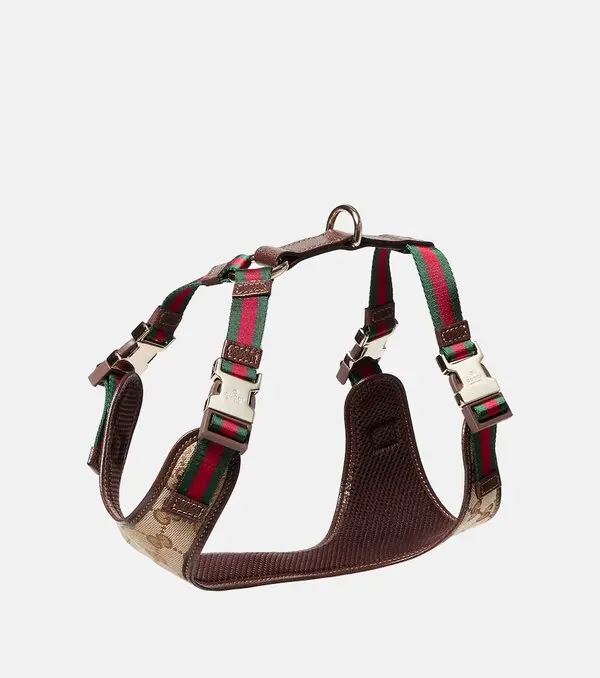 Gucci Gg Canvas Dog Harness - Black