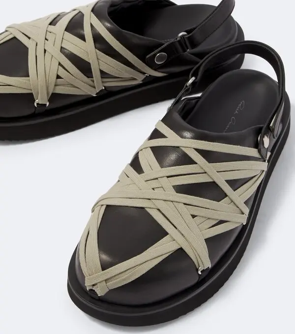 Rick Owens Megalace Leather Mules