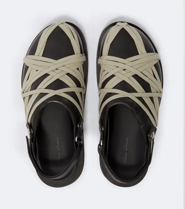 Rick Owens Megalace Leather Mules