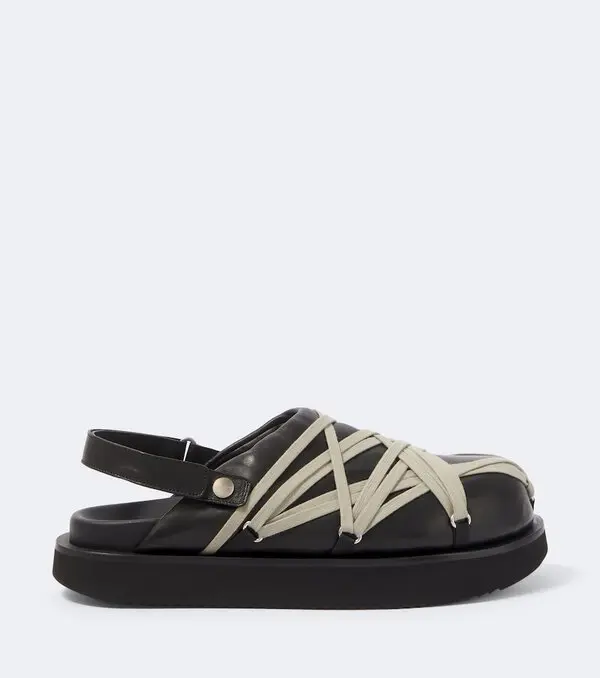 Rick Owens Megalace Leather Mules