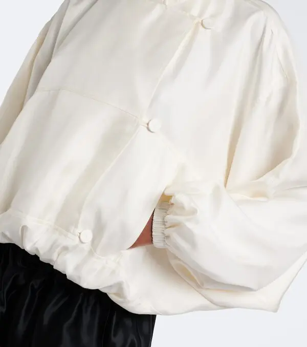 RÓHE Silk Blouson Jacket - White