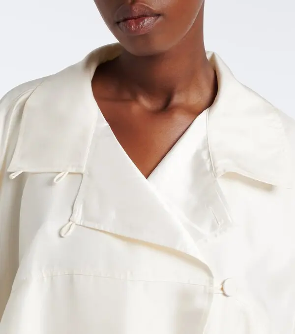 RÓHE Silk Blouson Jacket - White