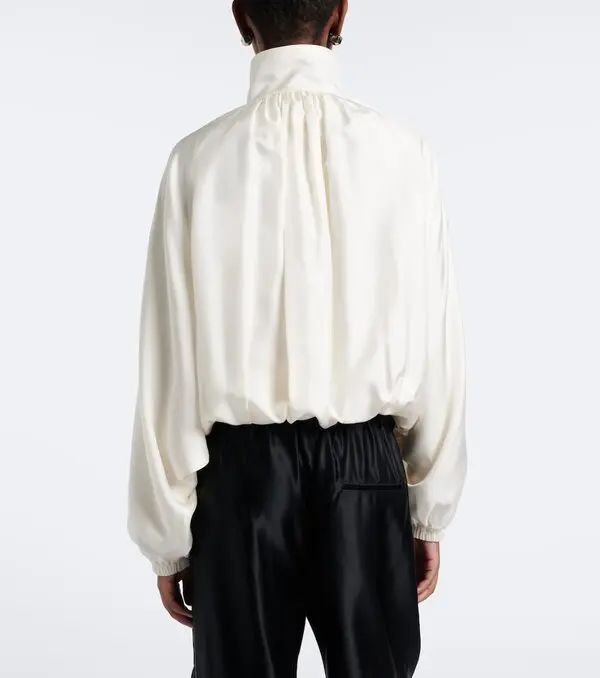 RÓHE Silk Blouson Jacket - White