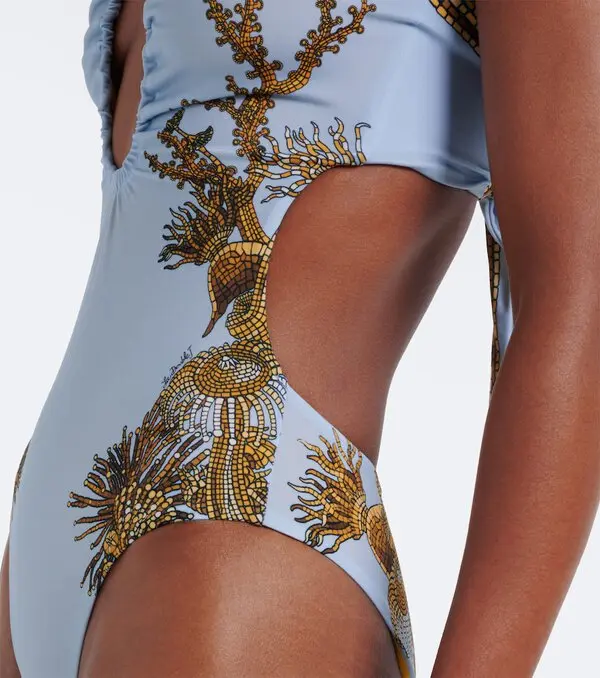 La DoubleJ Printed Halterneck Swimsuit - Multicoloured