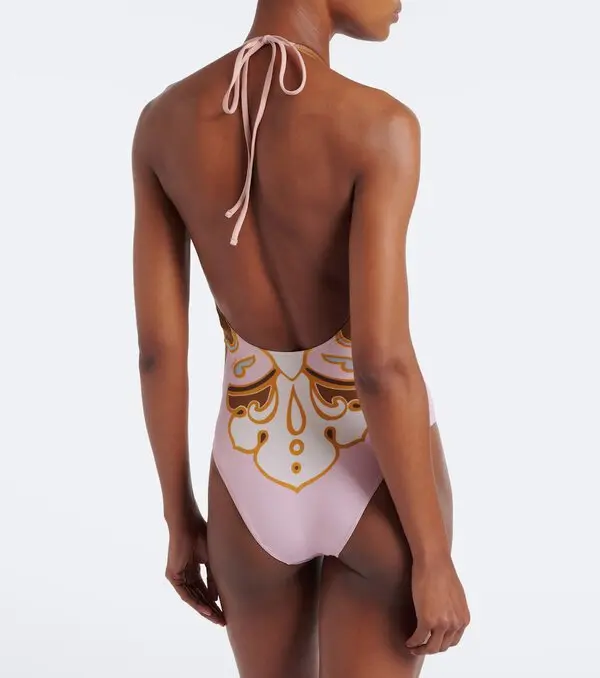 La DoubleJ Printed Halterneck Swimsuit - Multicoloured