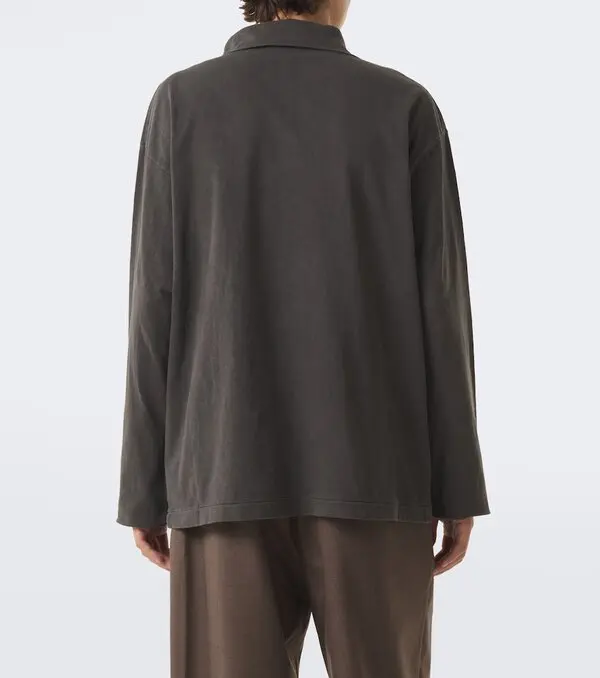 THE ROW Marcielo Cotton Half-zip Top
