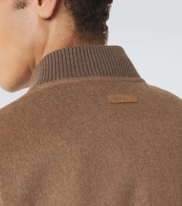 LARDINI Virgin Wool Bomber Jacket