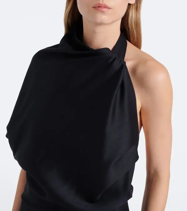 RÓHE Draped Open-back Midi Dress