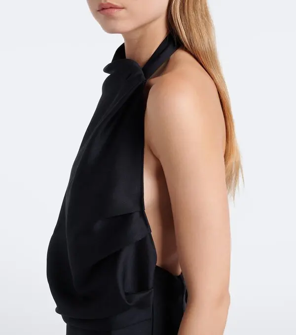 RÓHE Draped Open-back Midi Dress